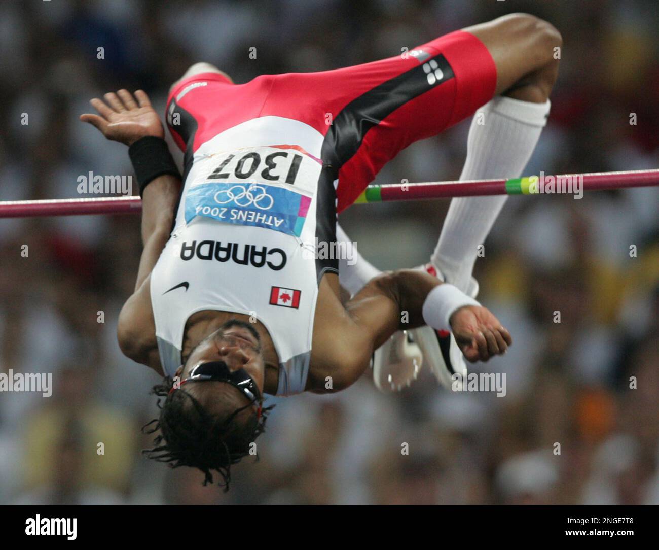 Canada's Mark Boswell competes in the final of the men's high jump at ...