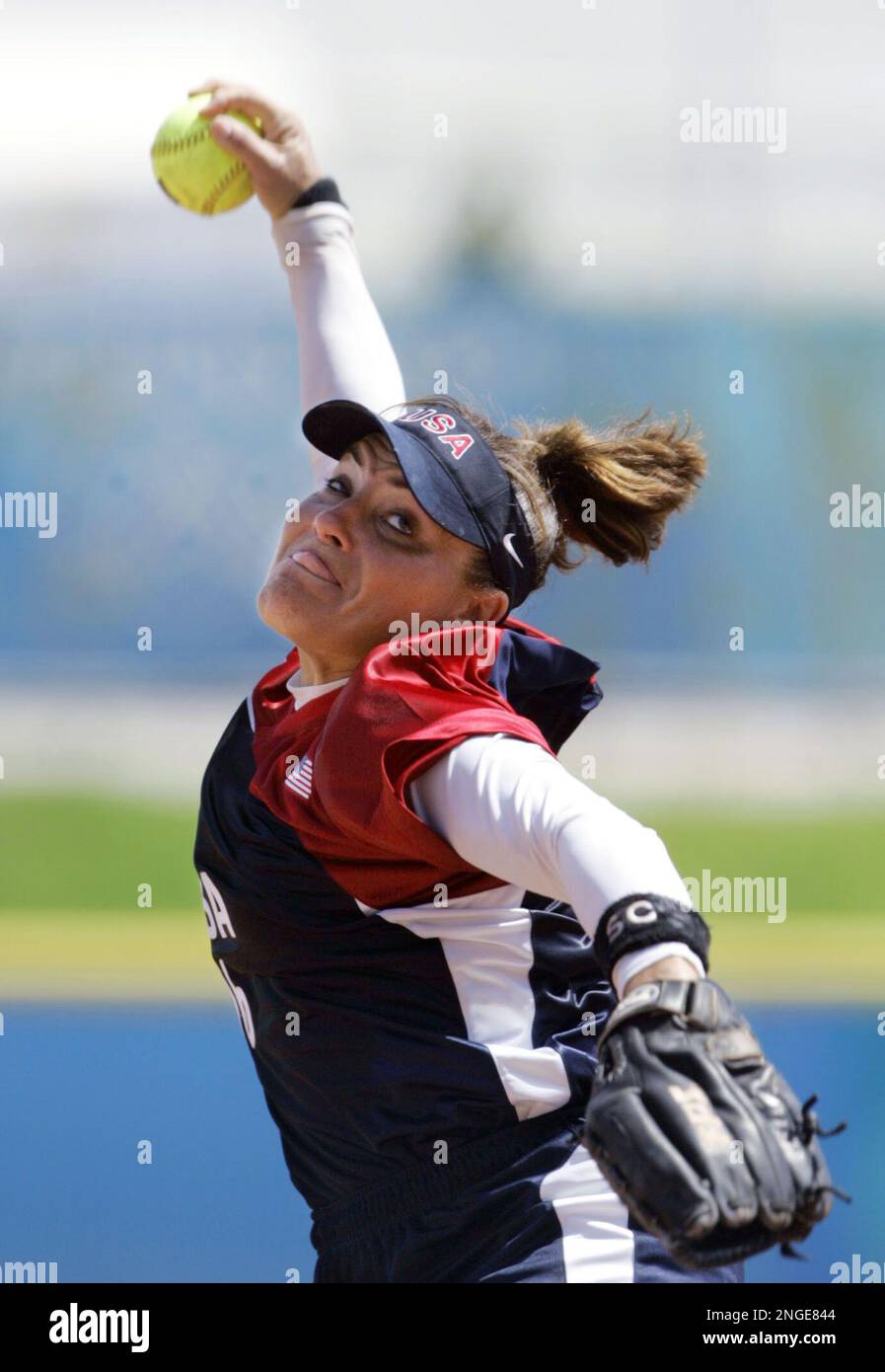 United States pitcher Lisa Fernandez throws against Australia Sunday ...