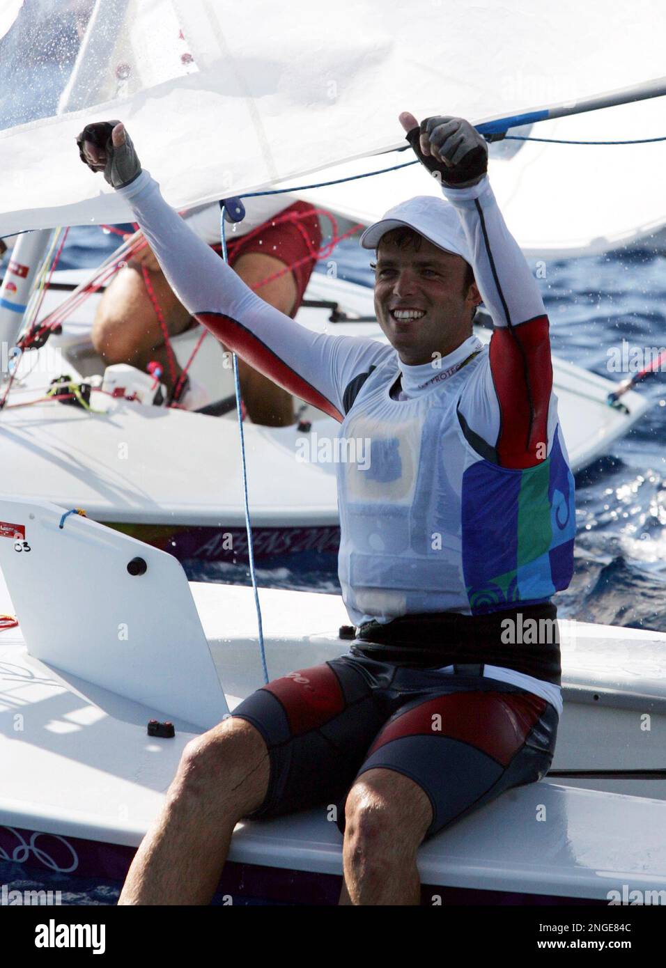 Austria's Andreas Geritzer celebrates after winning the silver medal of ...