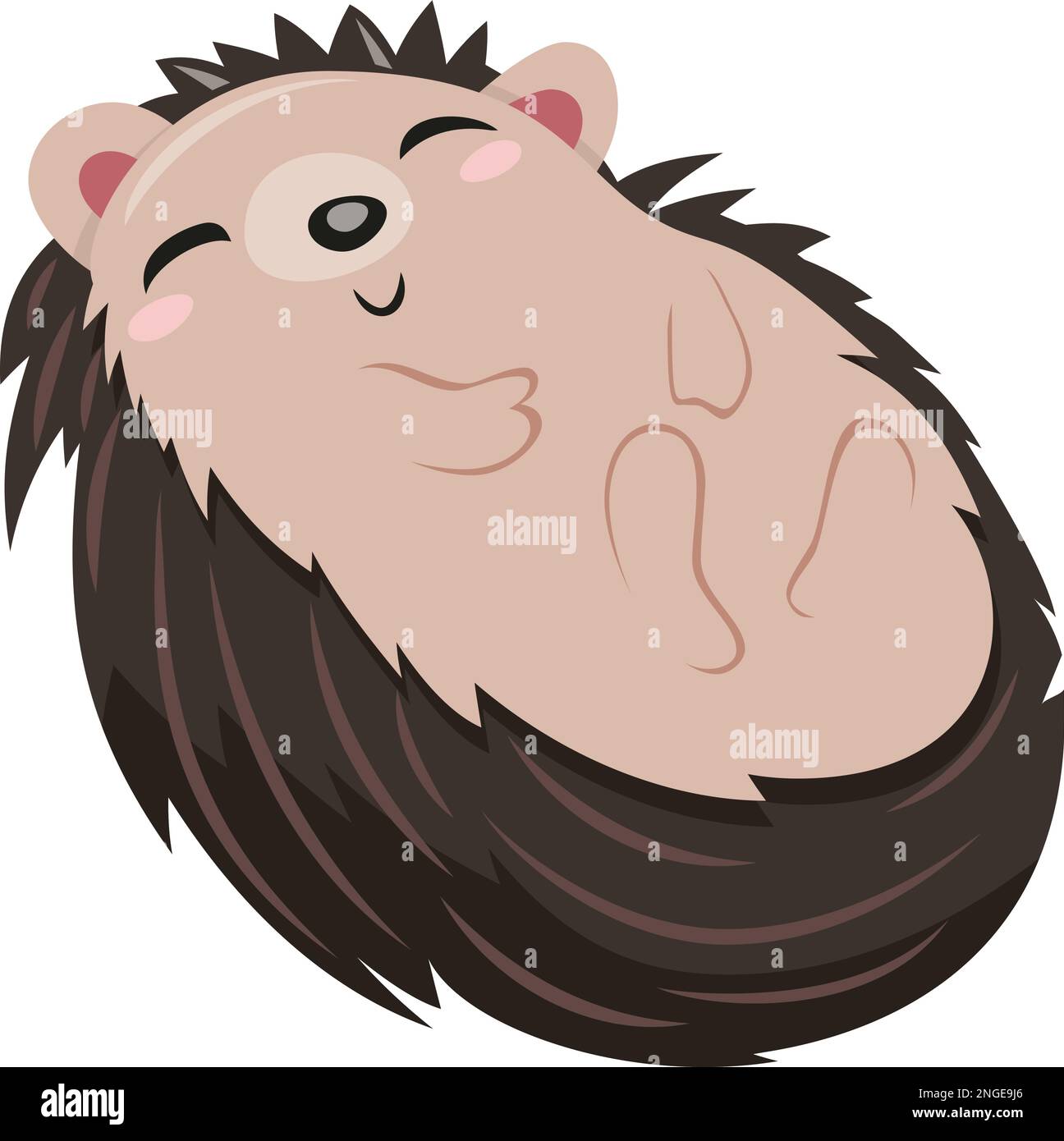 A cartoon vector illustration of a cute hedgehog Stock Vector Image ...