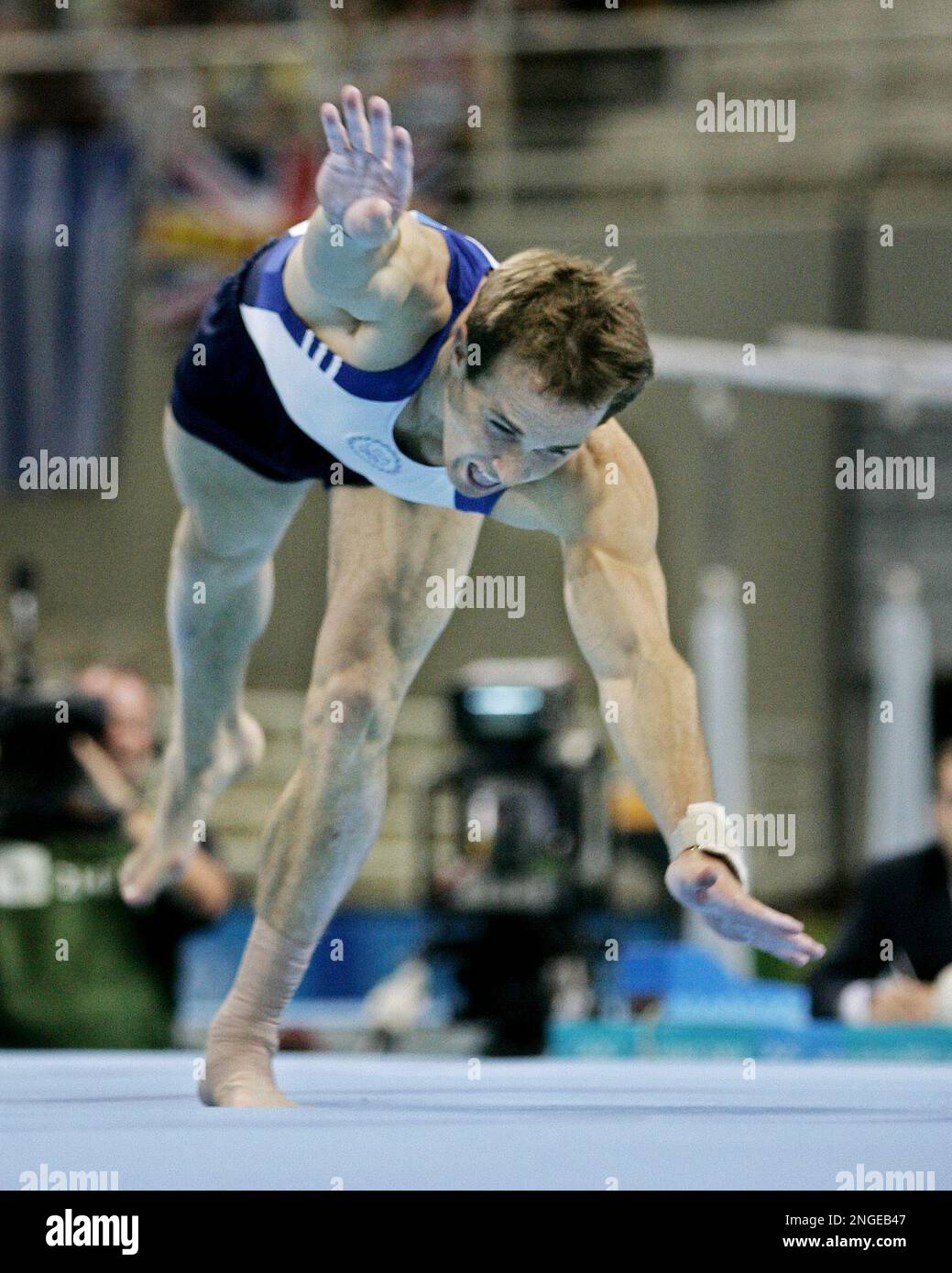 Paul Hamm, of the United States, performs his floor exercise routine ...