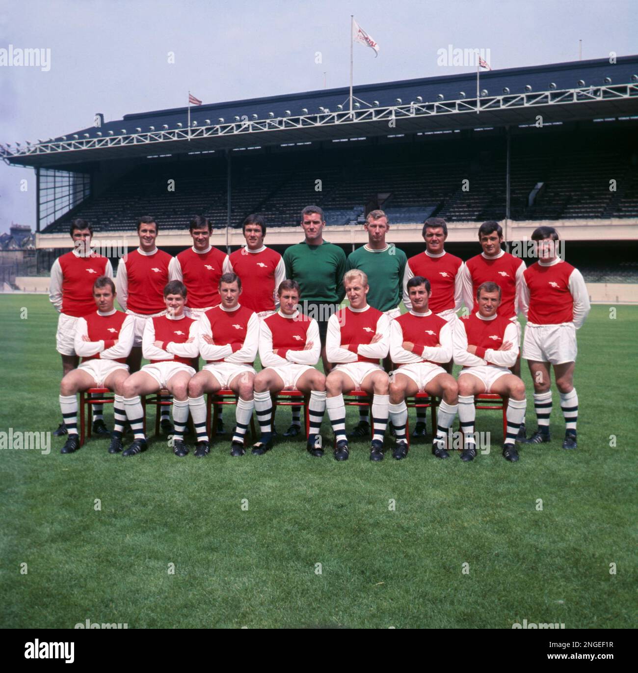 The Arsenal football team pose for a group photograph at Arsenal's ...