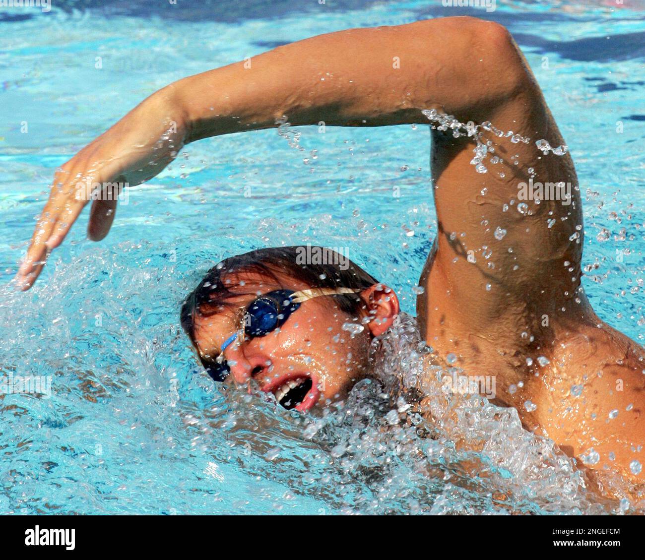 Ian Thorpe of Australia practices at the 2004 Olympic Games in Athens ...