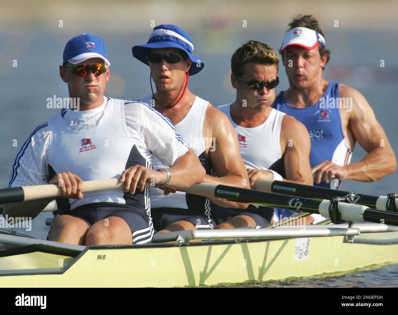 The British Men's Four boat with Matthew Pinsent, Ed Coode, James ...