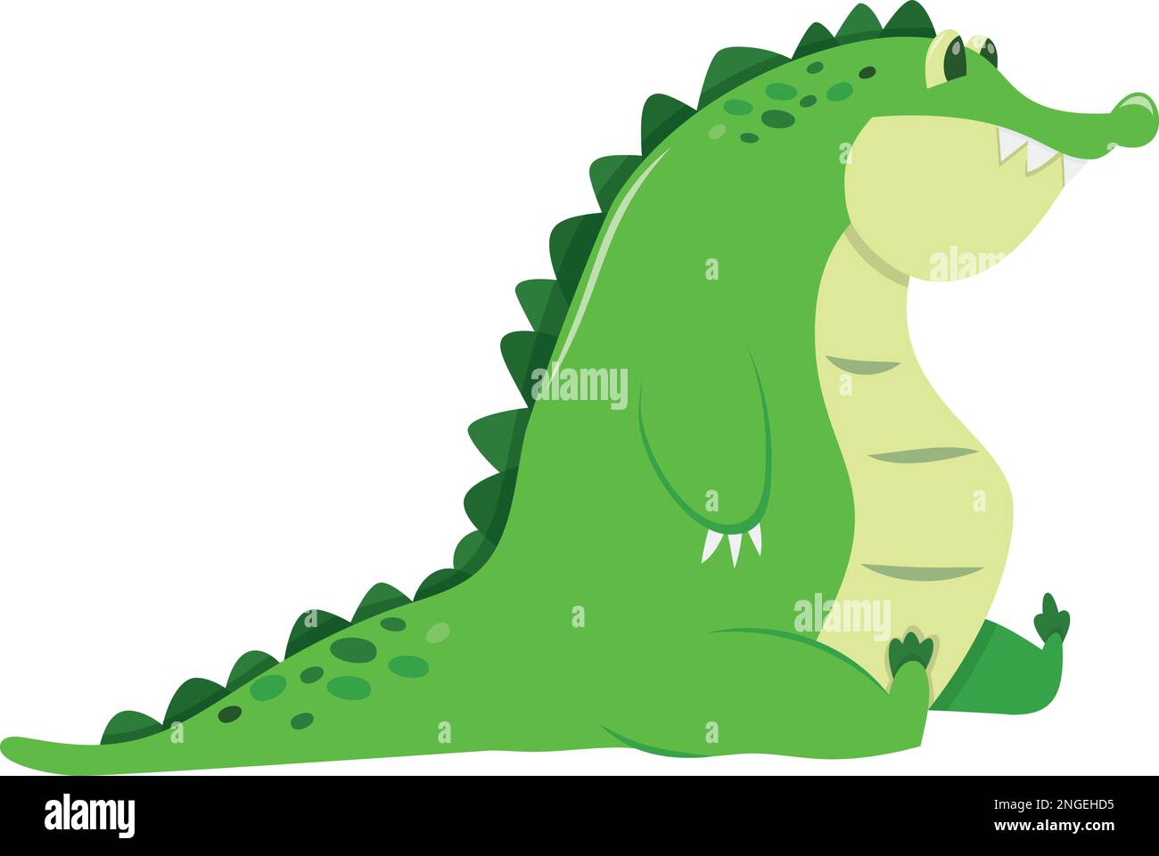 Cute Sad Crocodile Cartoon