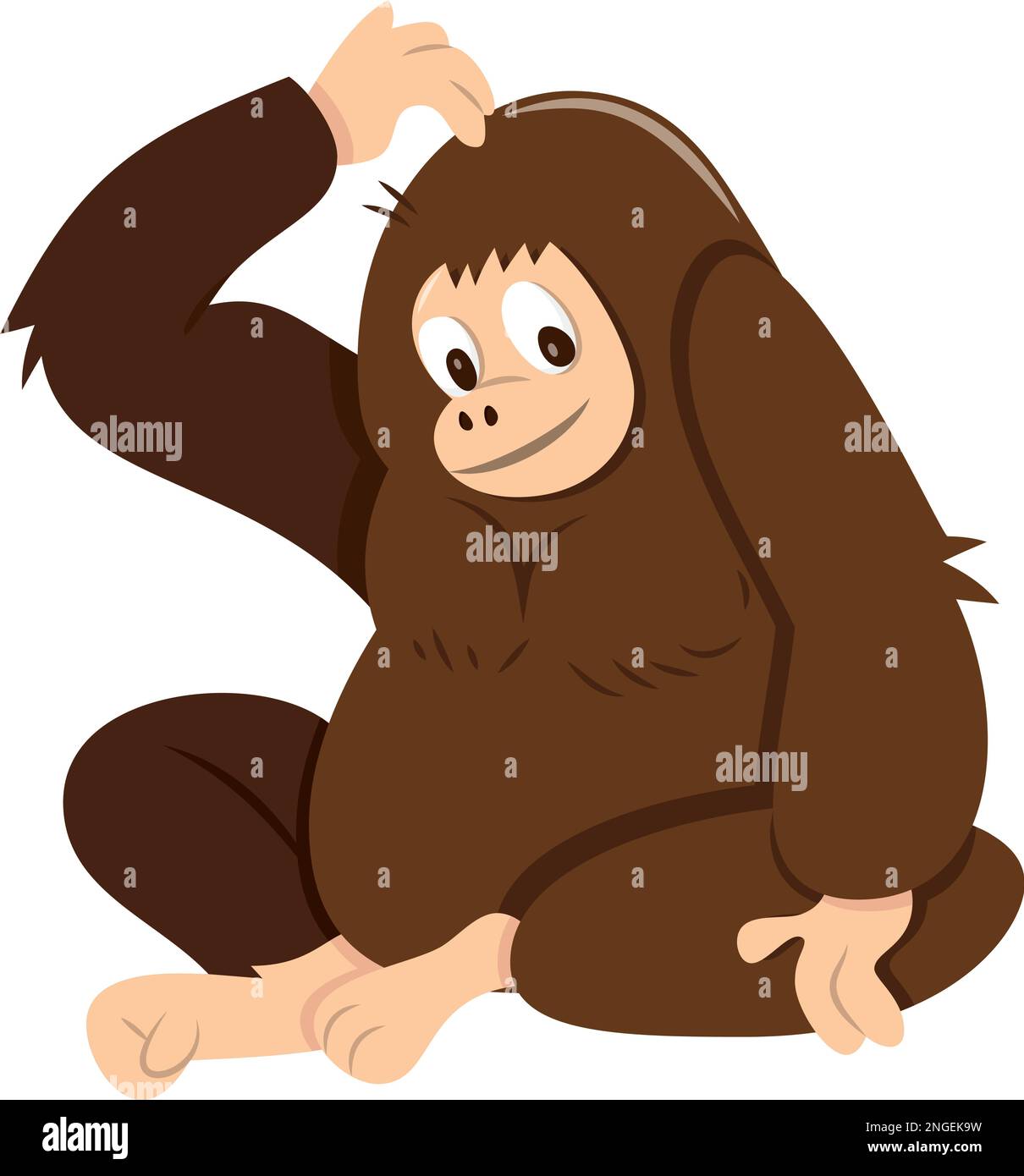 A cartoon vector illustration of a cute monkey Stock Vector Image & Art ...