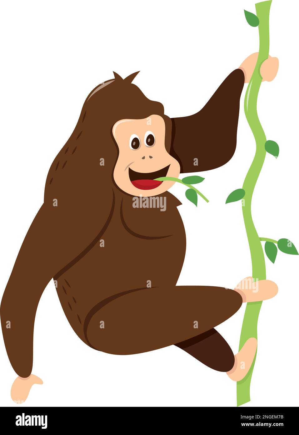 A cartoon vector illustration of a cute monkey Stock Vector Image & Art ...