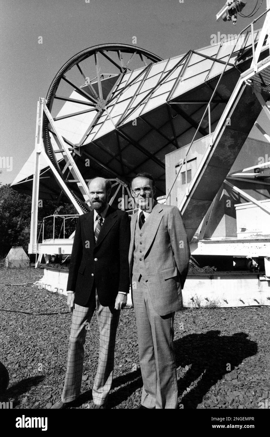 Robert W. Wilson, left, and Arno A. Penzias, Bell Lab employees who ...