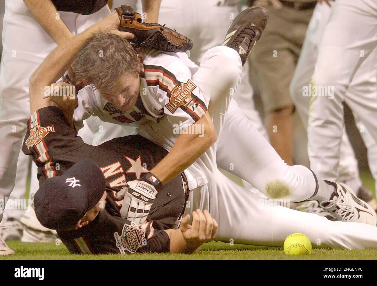 Former New York Yankees pitcher Goose Gossage, bottom, and celebrity ...