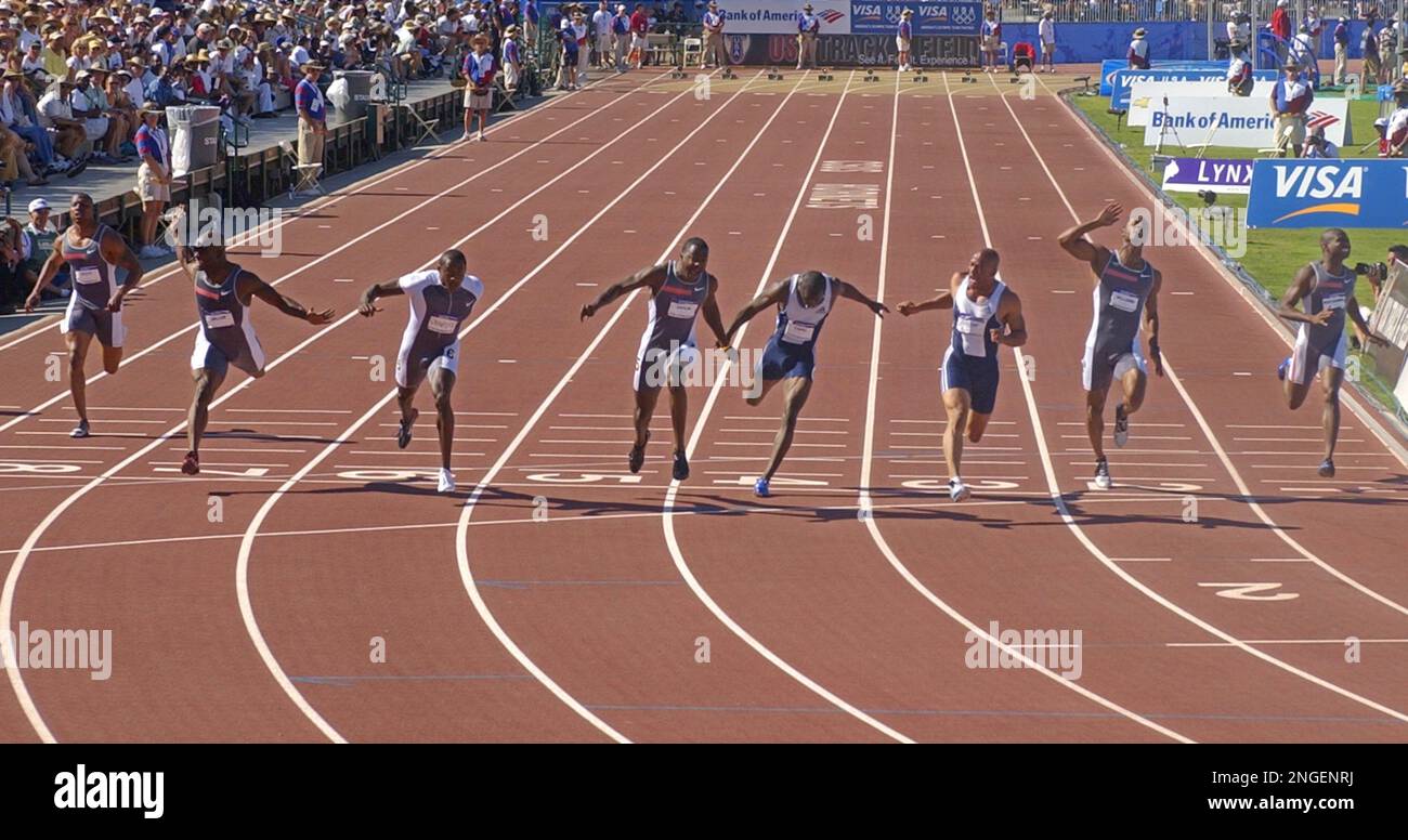 From left to right Leonard Scott, Coby Miller, Shawn Crawford, Justin ...