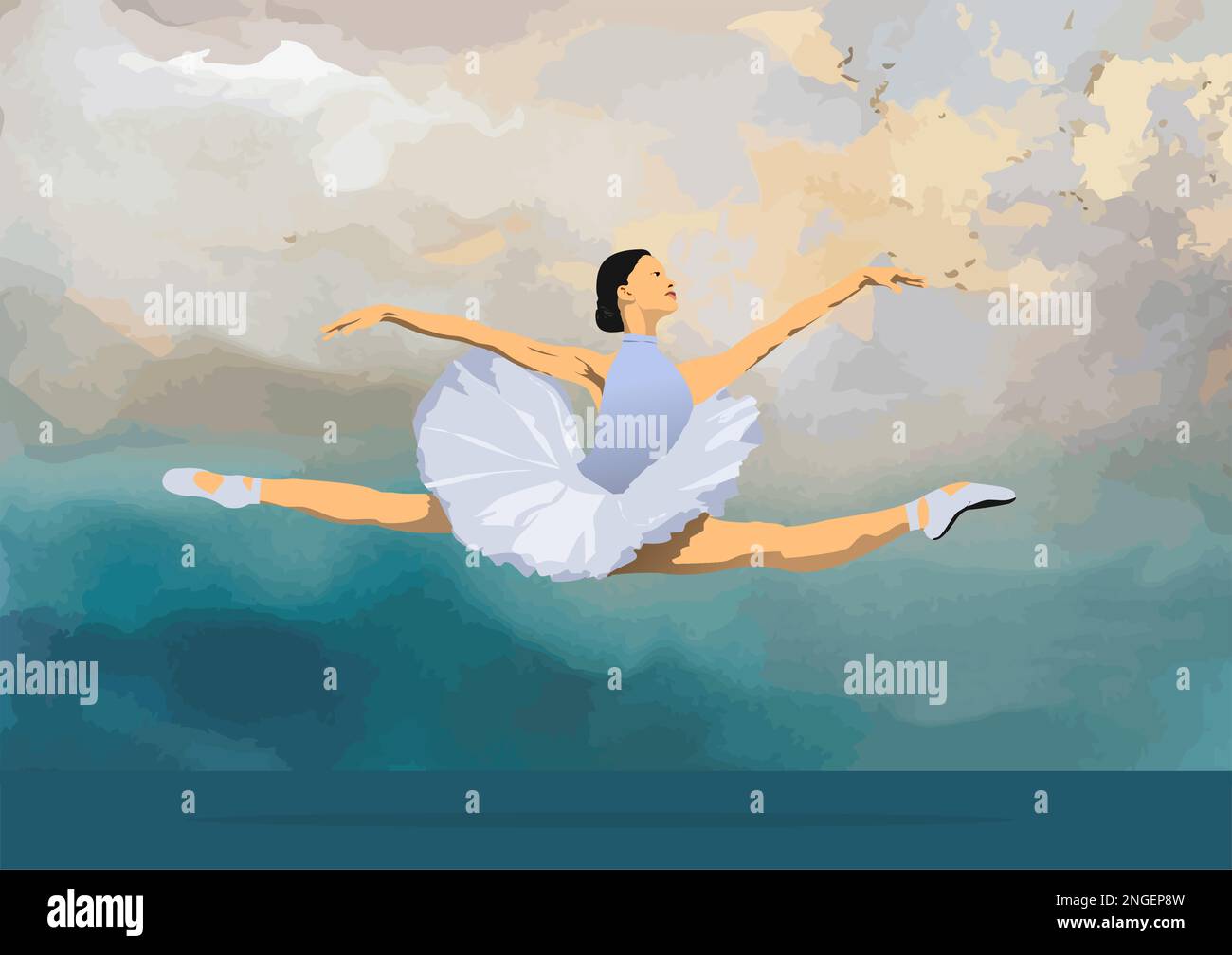 Classical ballet dancers. Vector Colored 3d illustration Stock Vector Image & Art - Alamy