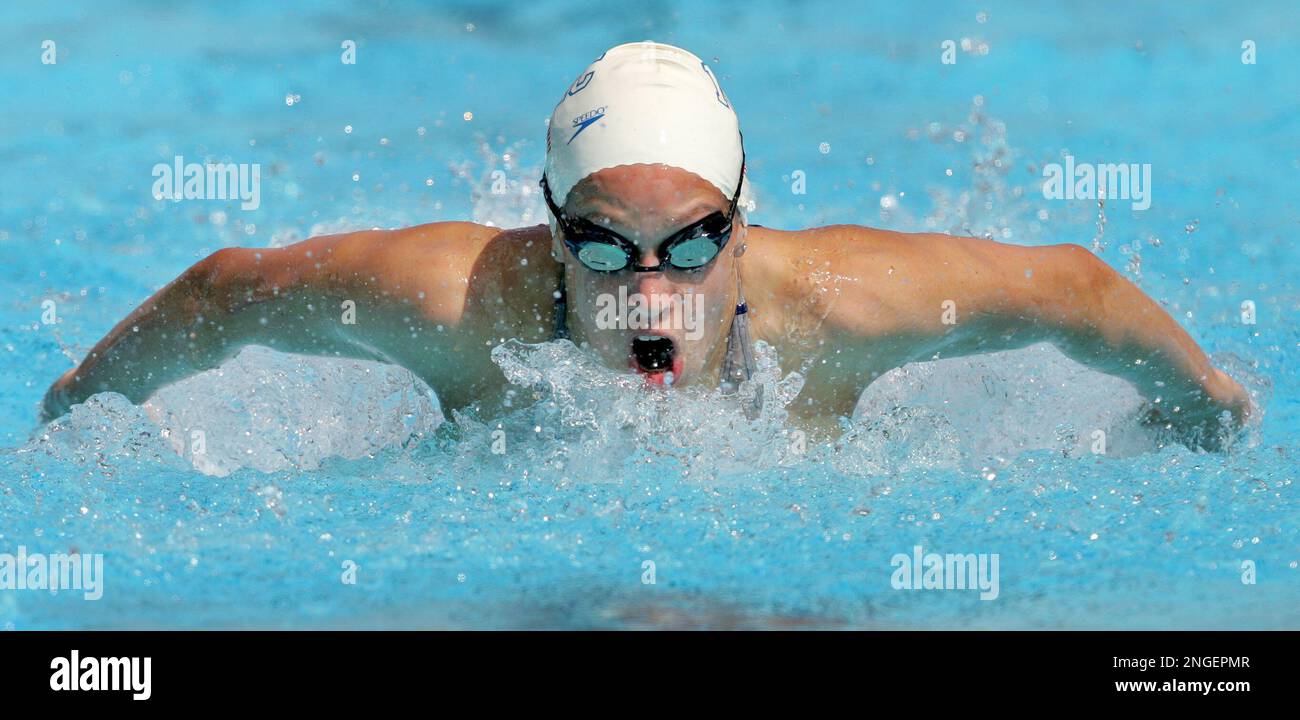 Katie Hoff swims the butterfly in the Women's 200 meter Individual ...