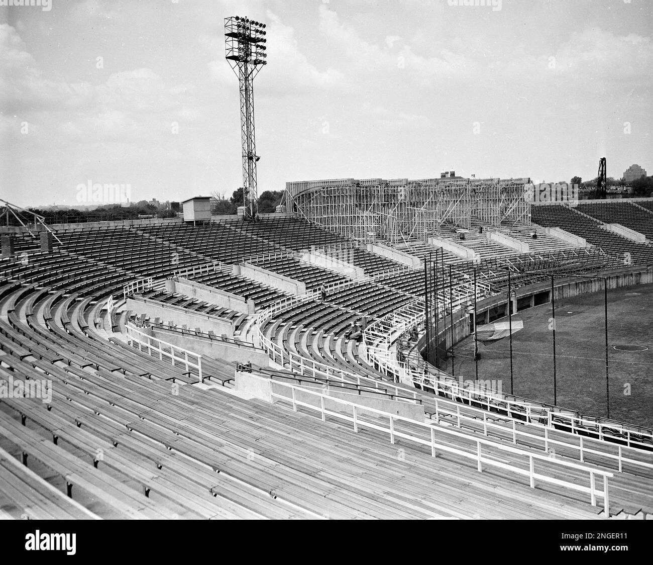This is a partial view of Baltimore Municipal Stadium in Baltimore, Md ...