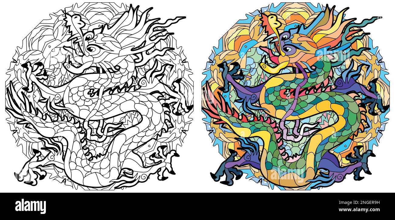 Chinese dragon decorations Stock Vector Images - Alamy