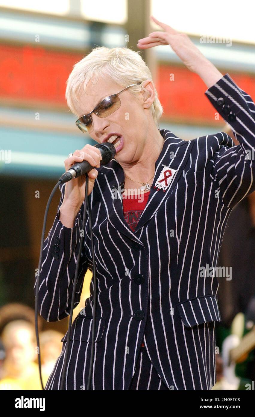 Singer Annie Lennox performs on the NBC "Today" televison show summer ...