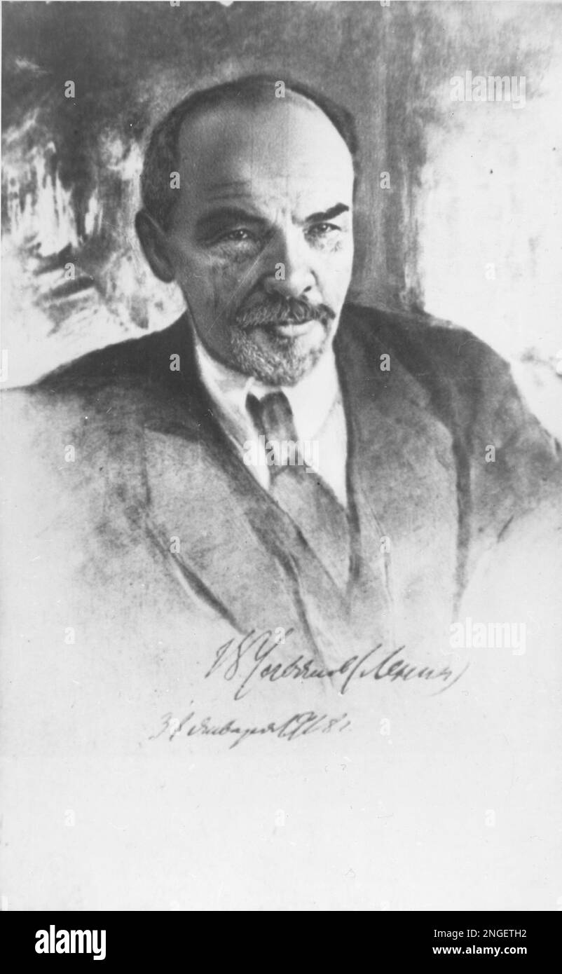 Russian revolutionary and theorist Vladimir Ilich Lenin is seen in this ...