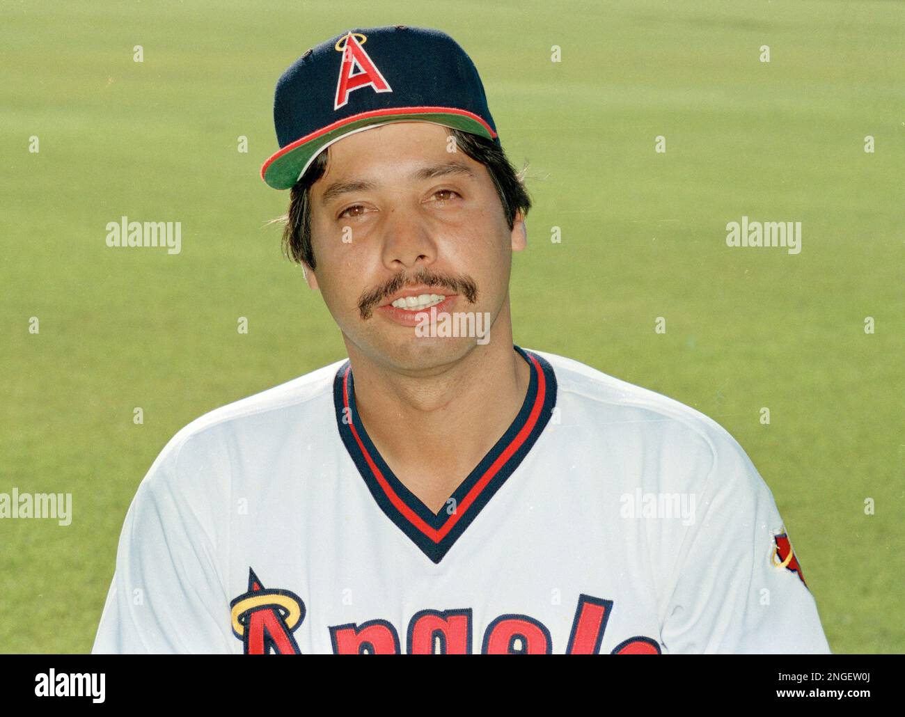 John Candelaria, left-handed pitcher for the Anaheim Angels, is shown ...