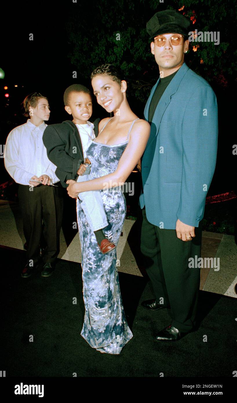 Actress Halle Berry holds child actor Marc John Jeffries, who plays the ...