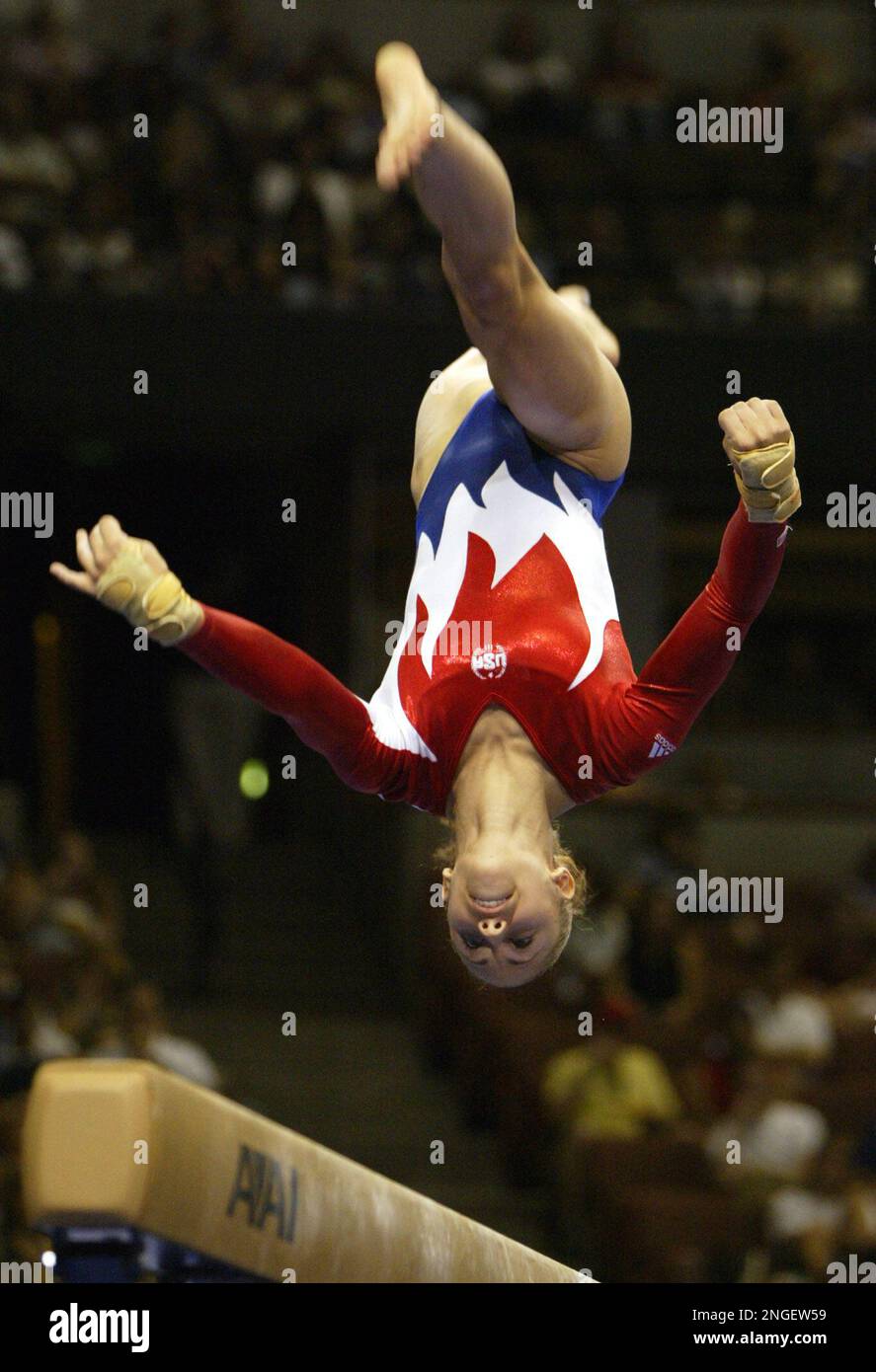 Courtney Kupets of Gaithersburg, Md. competes in the balance beam ...