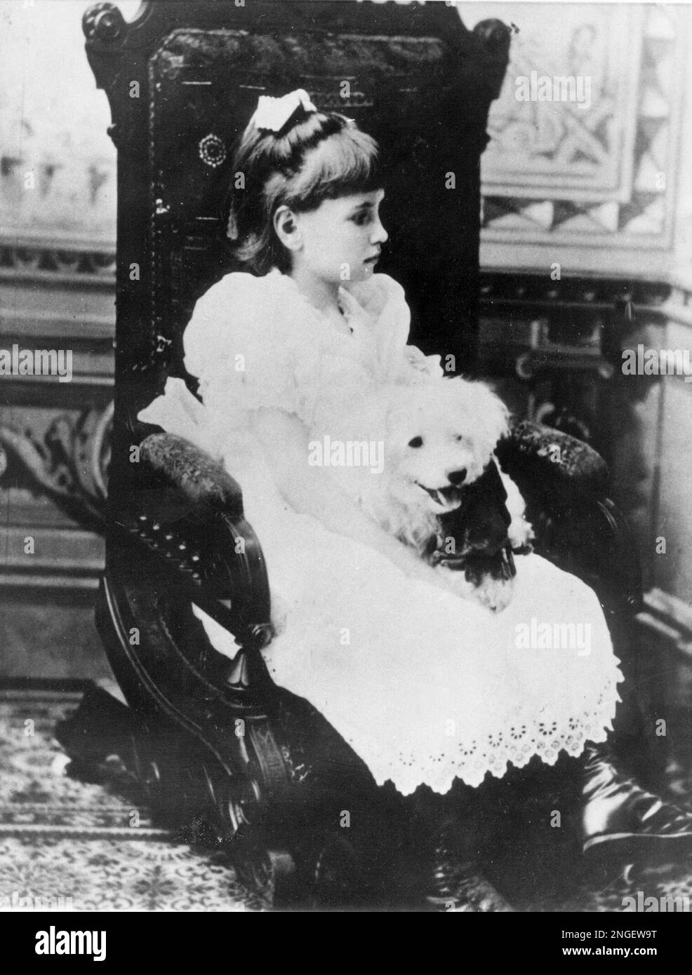 Helen Adams Keller, born June 27, 1880 in Tuscumbia, Ala., is shown in 1887 at the age of seven ...