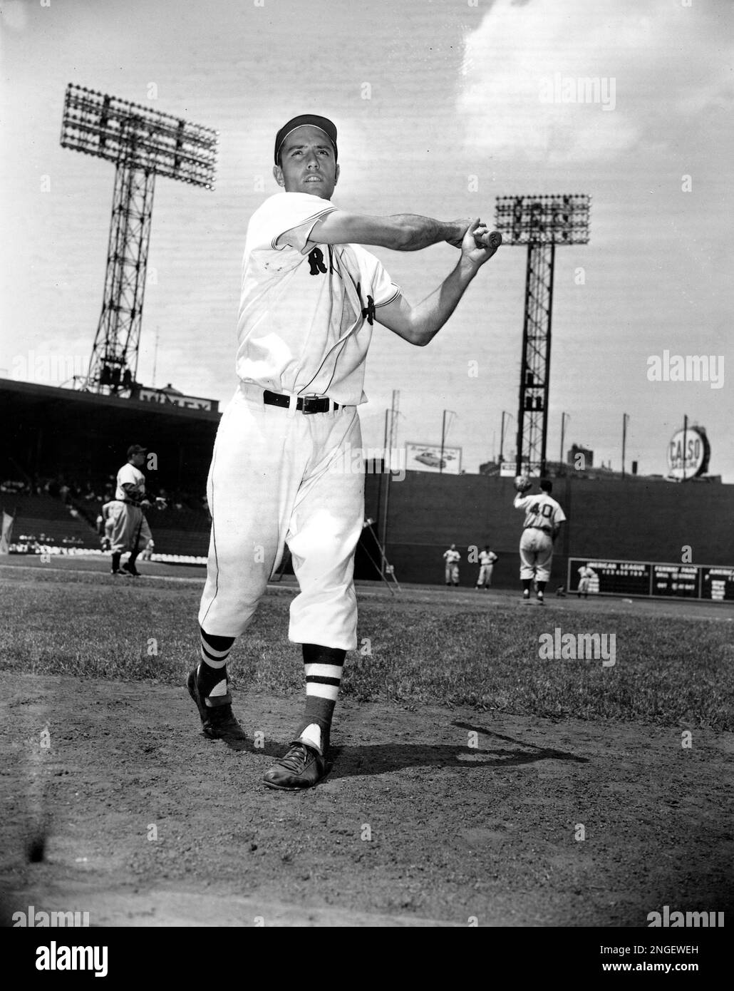 Jim Piersall of the Boston Red Sox is shown in an action pose at Fenway ...
