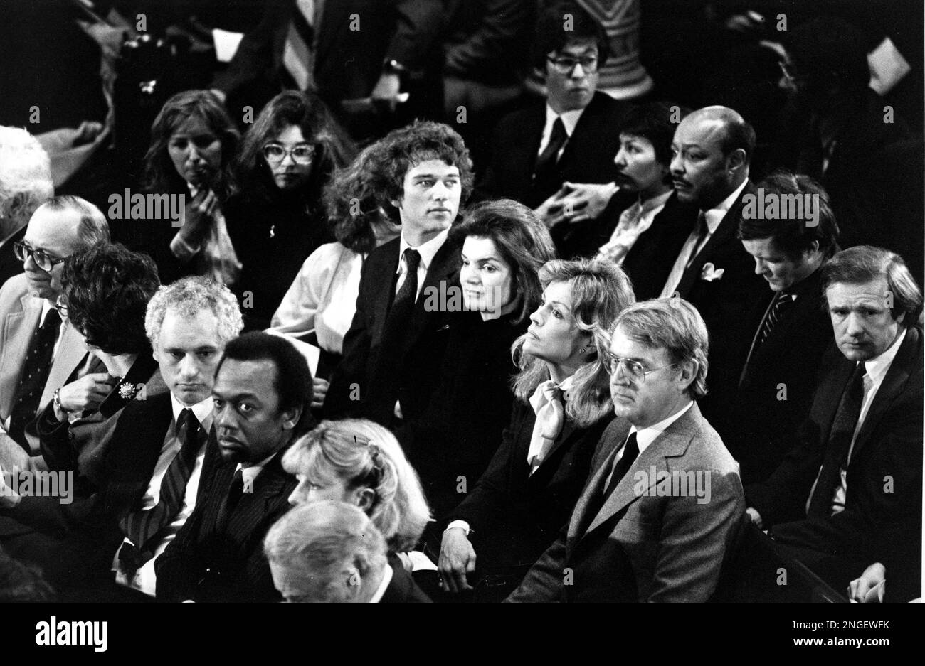 Robert F. Kennedy Jr., third from left looking sideways, sits next to ...