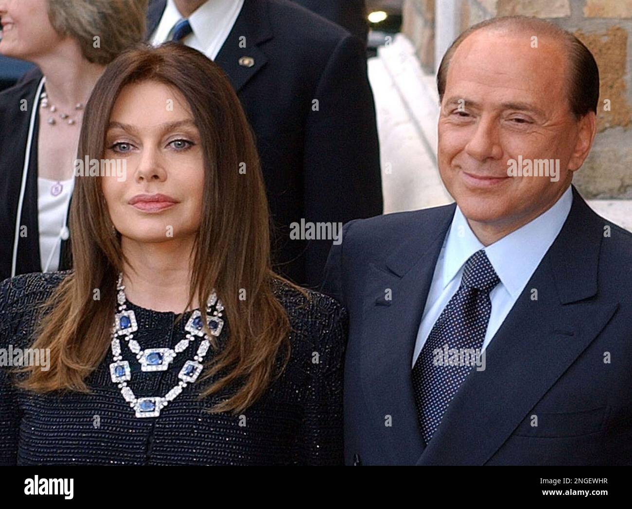 A June 4, 2004 photo of Italian Premier Silvio Berlusconi and his wife ...