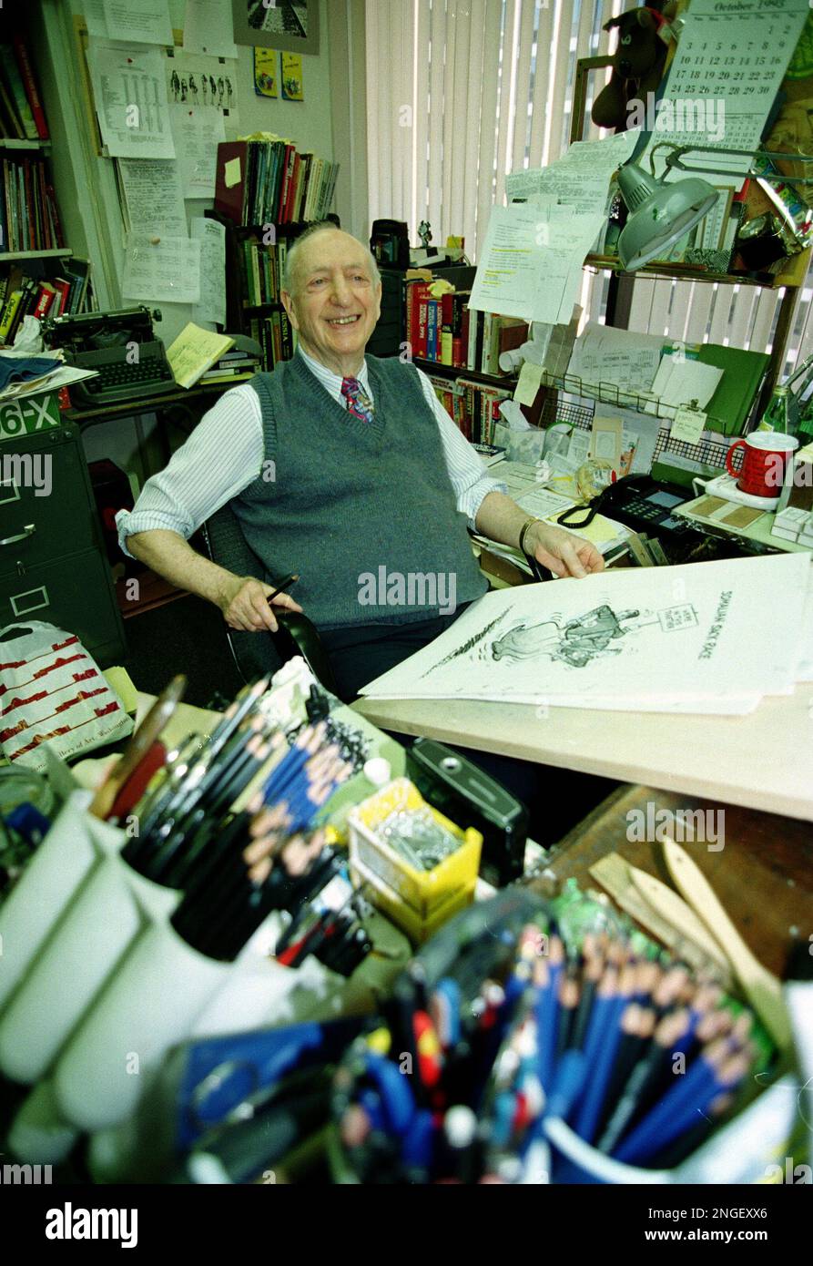 Editorial cartoonist and three-time Pulitzer Prize winner Herbert Block ...