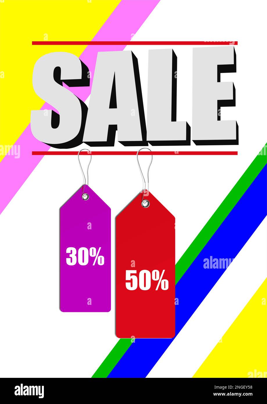 Sale coupons on abstract background. Color Vector illustration Stock ...