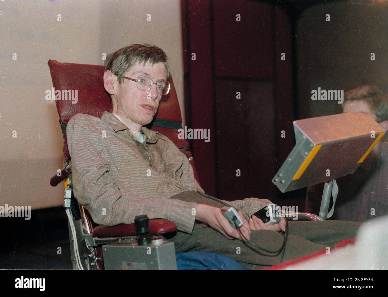 Stephen Hawking, British astrophysicist, is shown in Chicago Monday ...