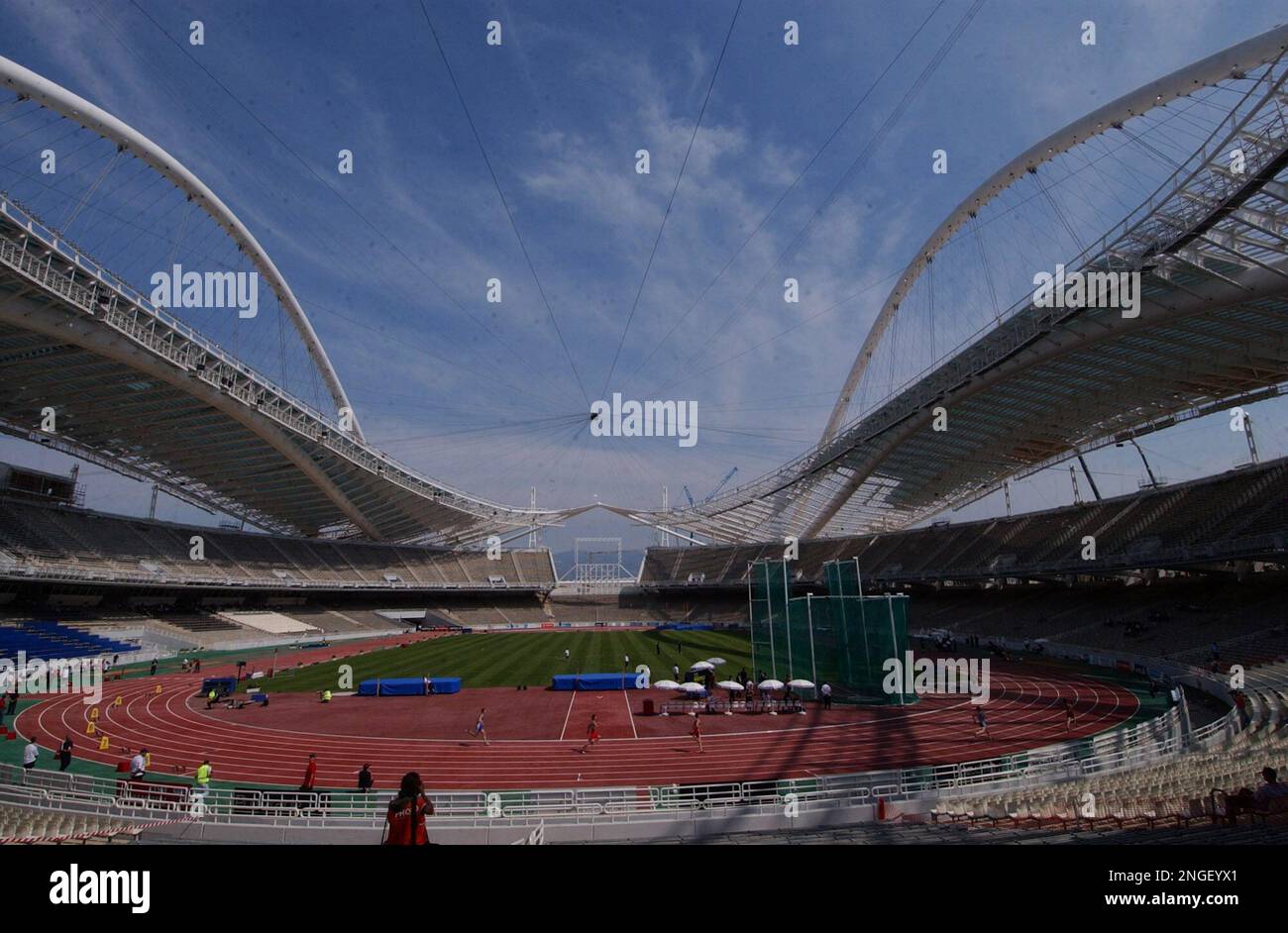 A general view during the Greek track and field championship at the ...