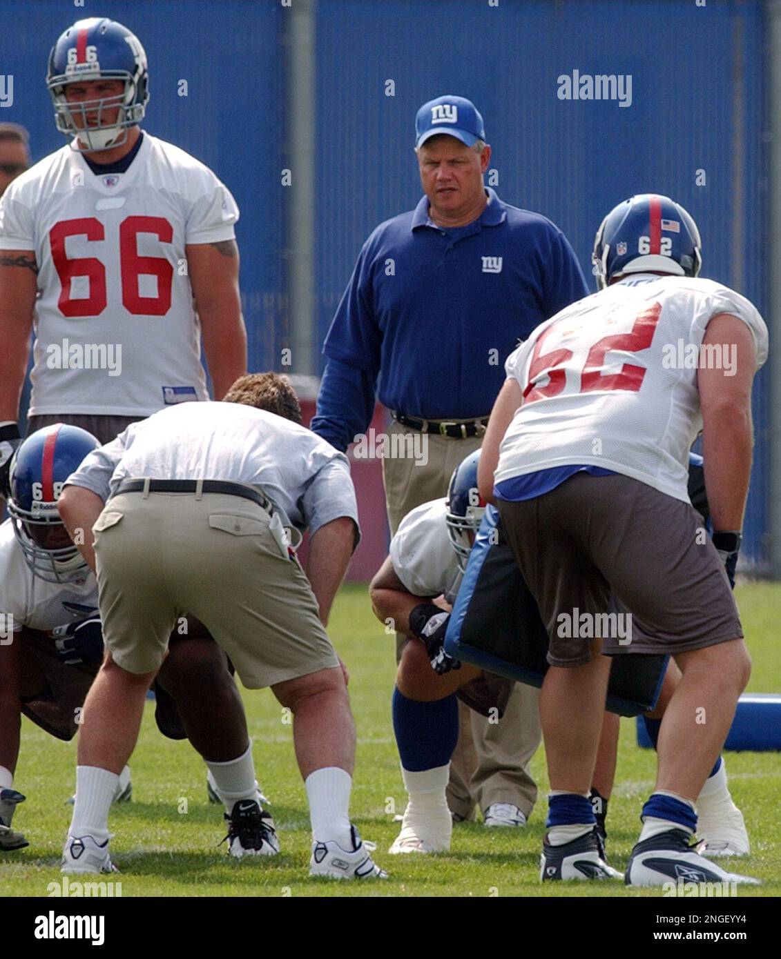 Pat Flaherty Football Coach Giants Offensive Line Coach Pat Flaherty