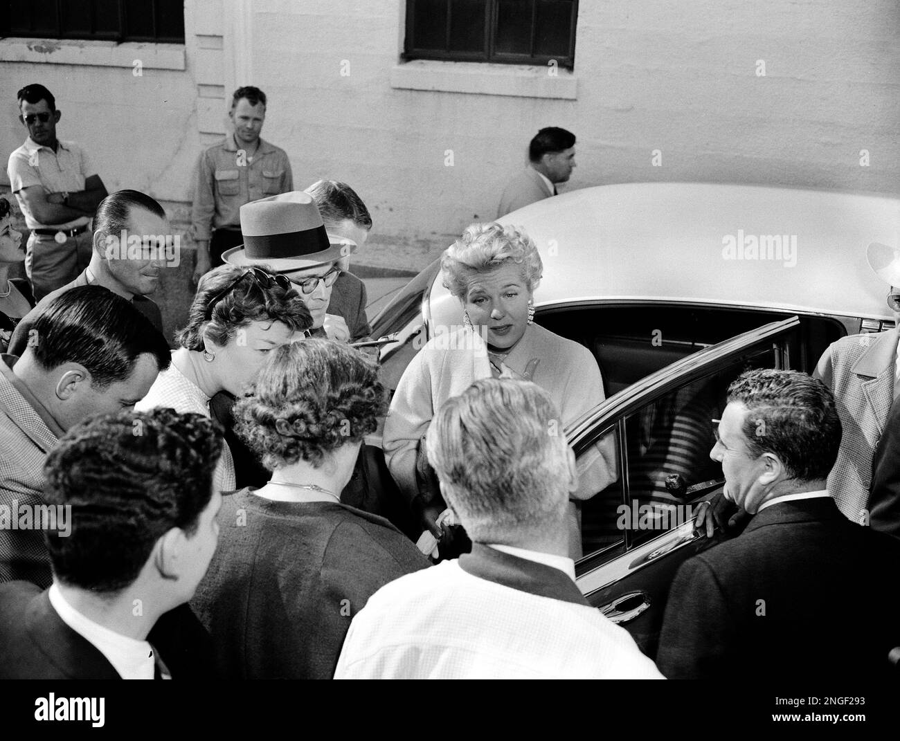 Barbara "Bobo" Sears Rockefeller meets with the press as she arrives in ...