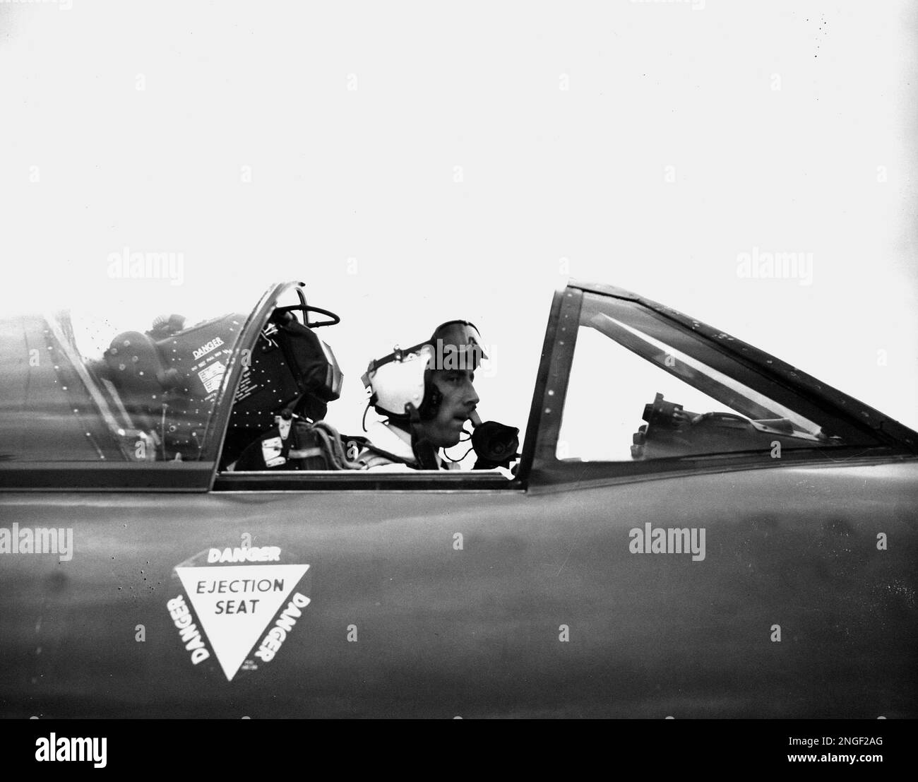 Squadron leader Neville Duke, chief test pilot for the Hawker Aircraft ...