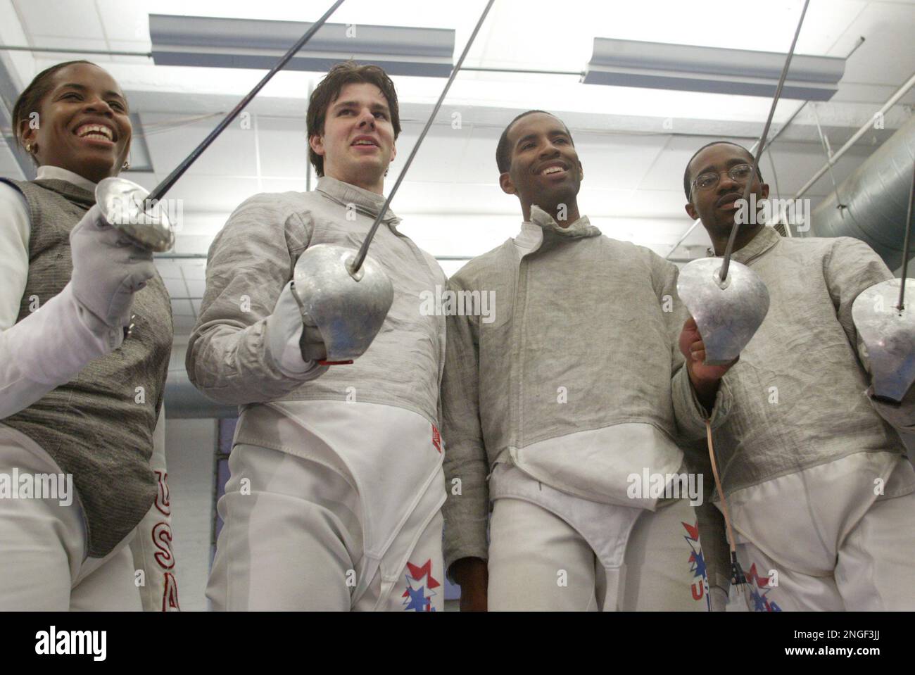 Members of the U.S. Olympic Fencing Team Erinn Smart, Tim Morehouse ...