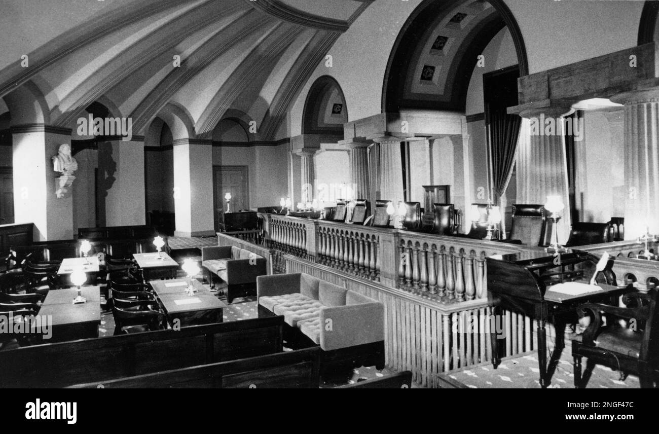 This is a view of the first Supreme Court chamber in the U.S. Capitol ...