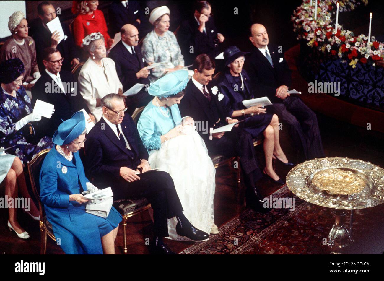 Our file photo shows the baptism of Crown Prince Frederik of Denmark in ...