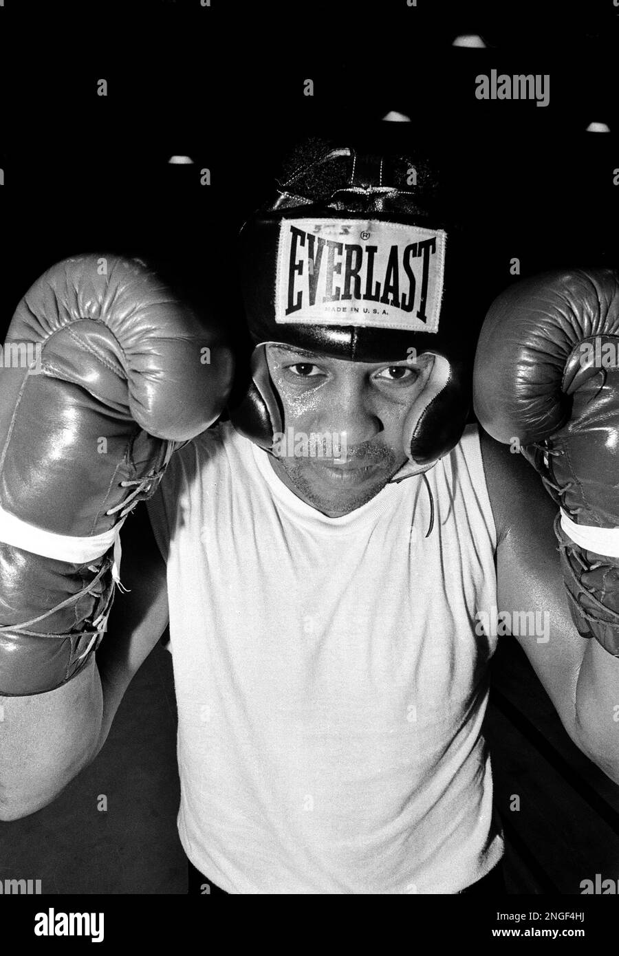 Heavyweight boxer Jimmy Ellis works out in the Felt Forum at New York's ...