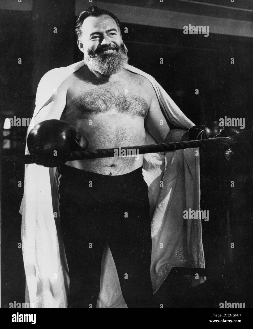 American author Ernest Hemingway, who is a reporter and paramilitary ...