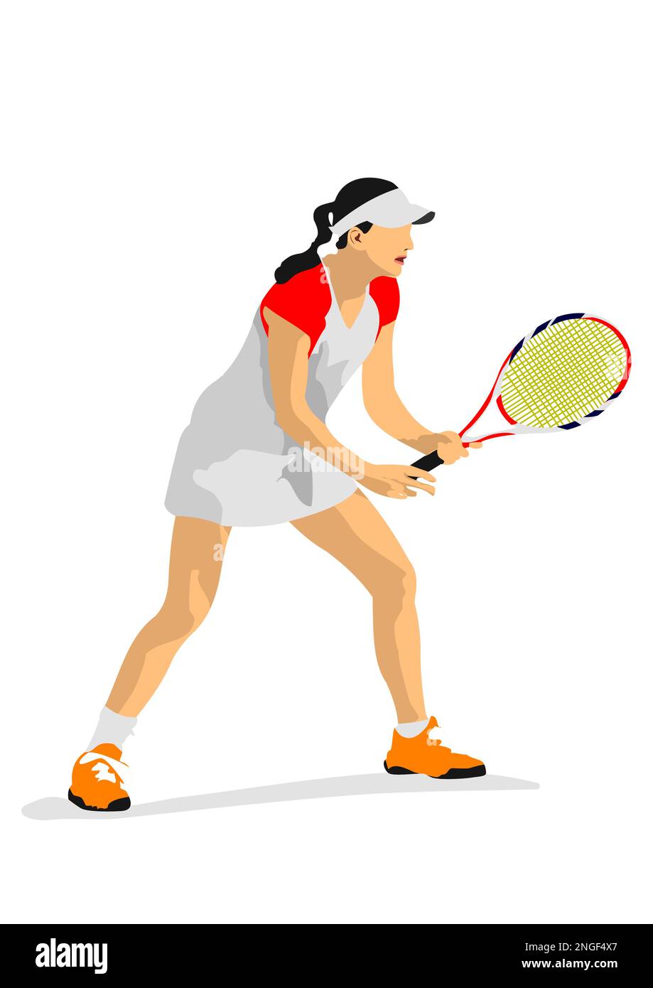 Tennis player. Vector 3d illustration for designers Stock Vector Image ...
