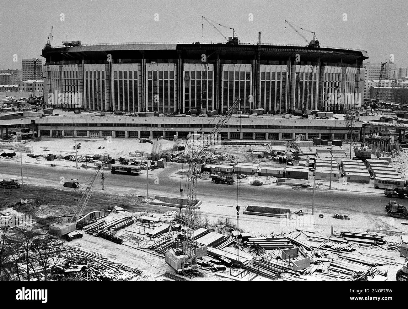 The main Lenin Stadium, undergoing remodeling for the 1980 Summer ...