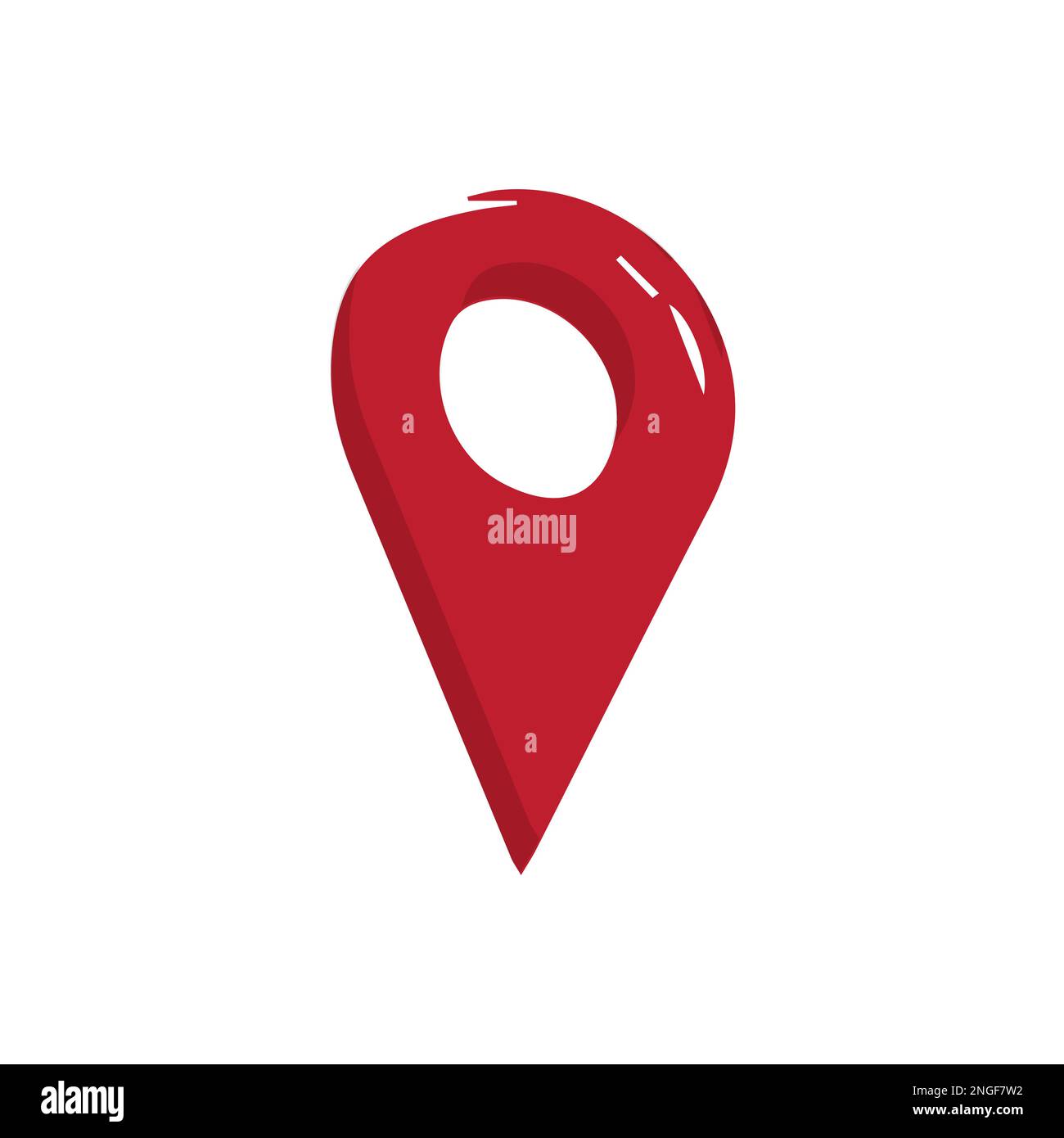 Map pin location icons. Modern map markers .Vector illustration on a white background. Flat ...