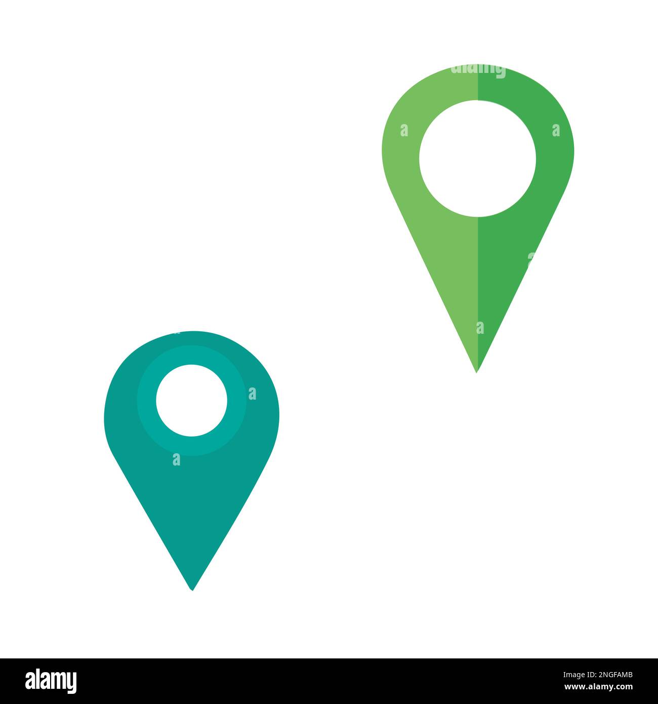 Map pin location icons. Modern map markers .Vector illustration on a white background. Flat ...