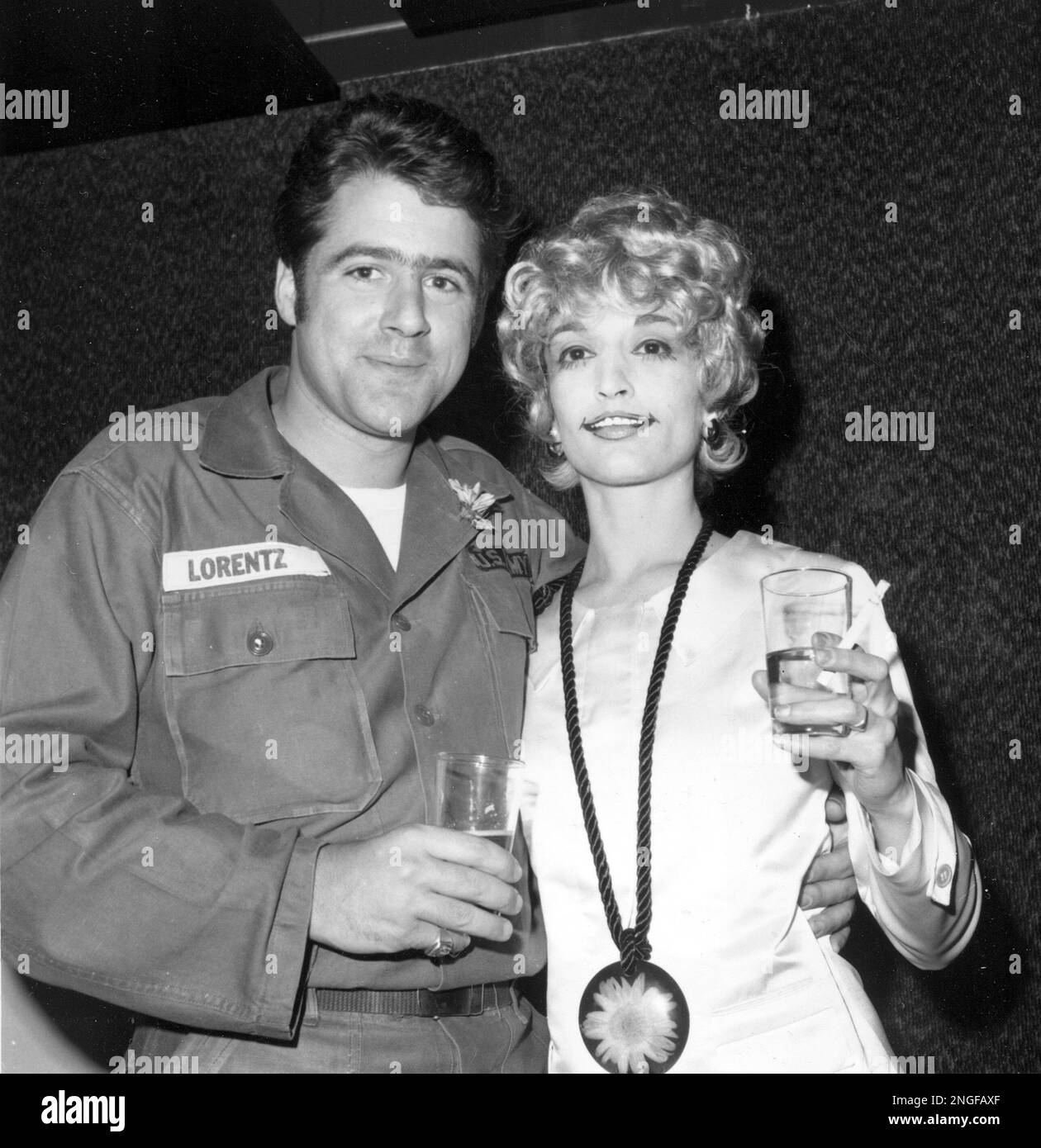 Parisian artist Marisol Escobar poses with her escort Pare Lorenz at a ...