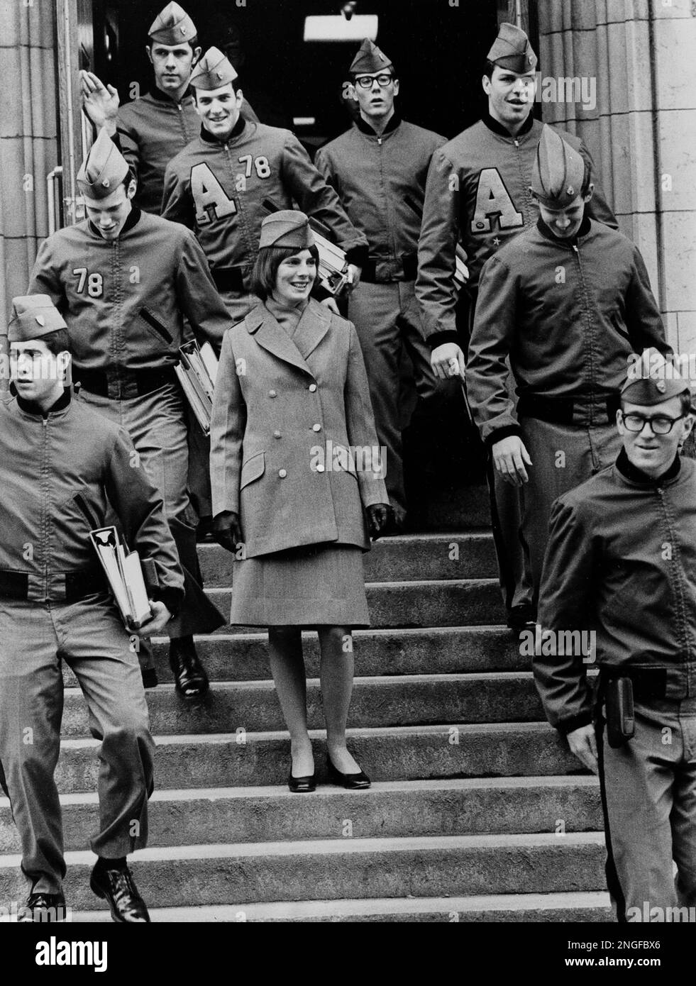 West Point students leave a building after class lets out model Jane ...
