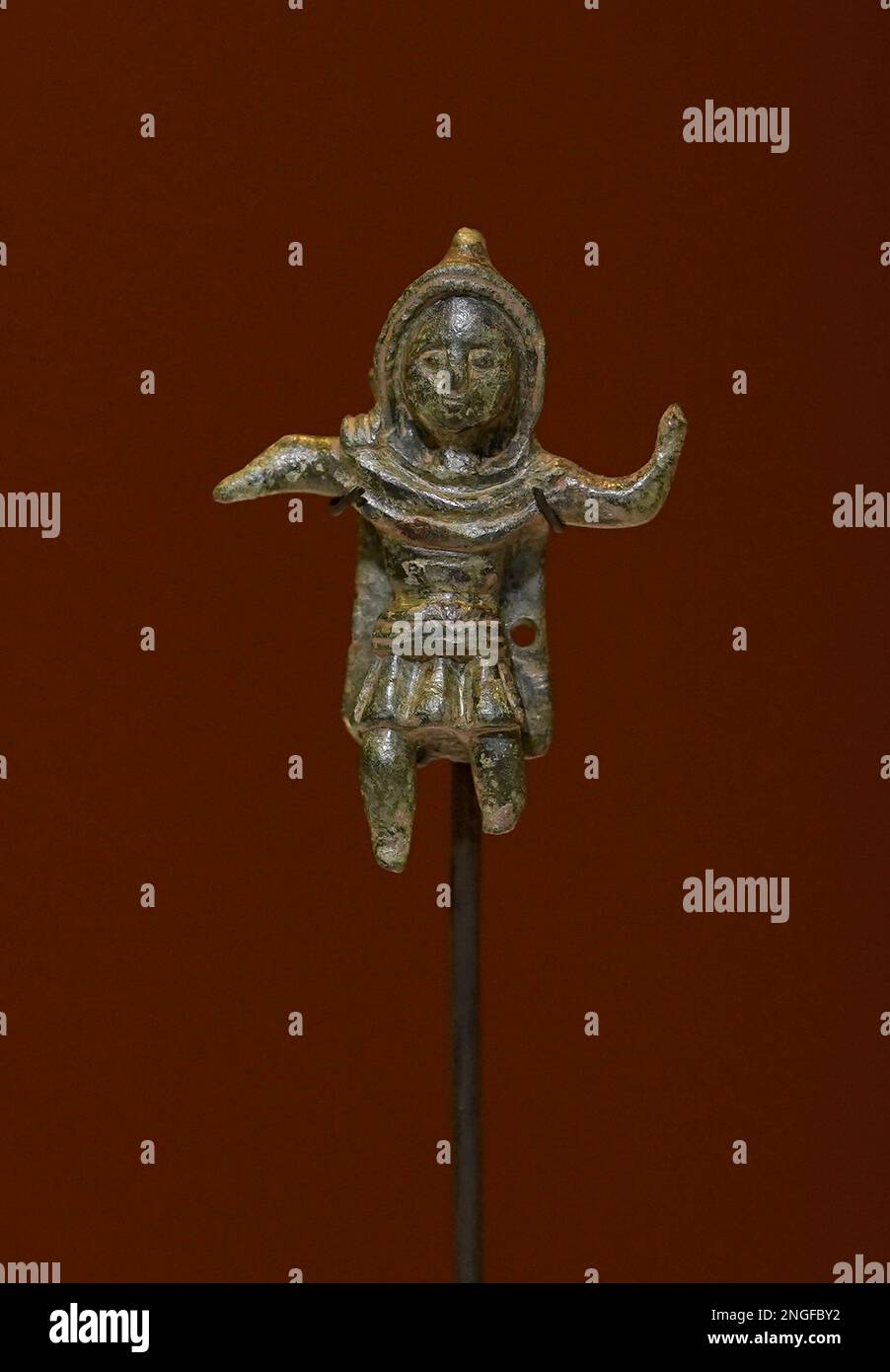 A view of the Birrus Britannicus Roman figurine on display at ...