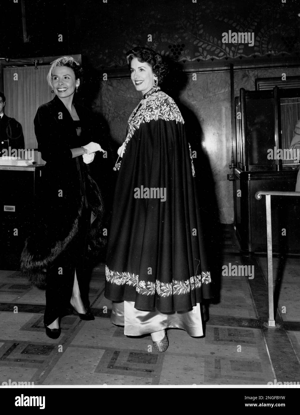 Actress-singer Lena Horne, left, and actress Jinx Falkenburg arrive for ...