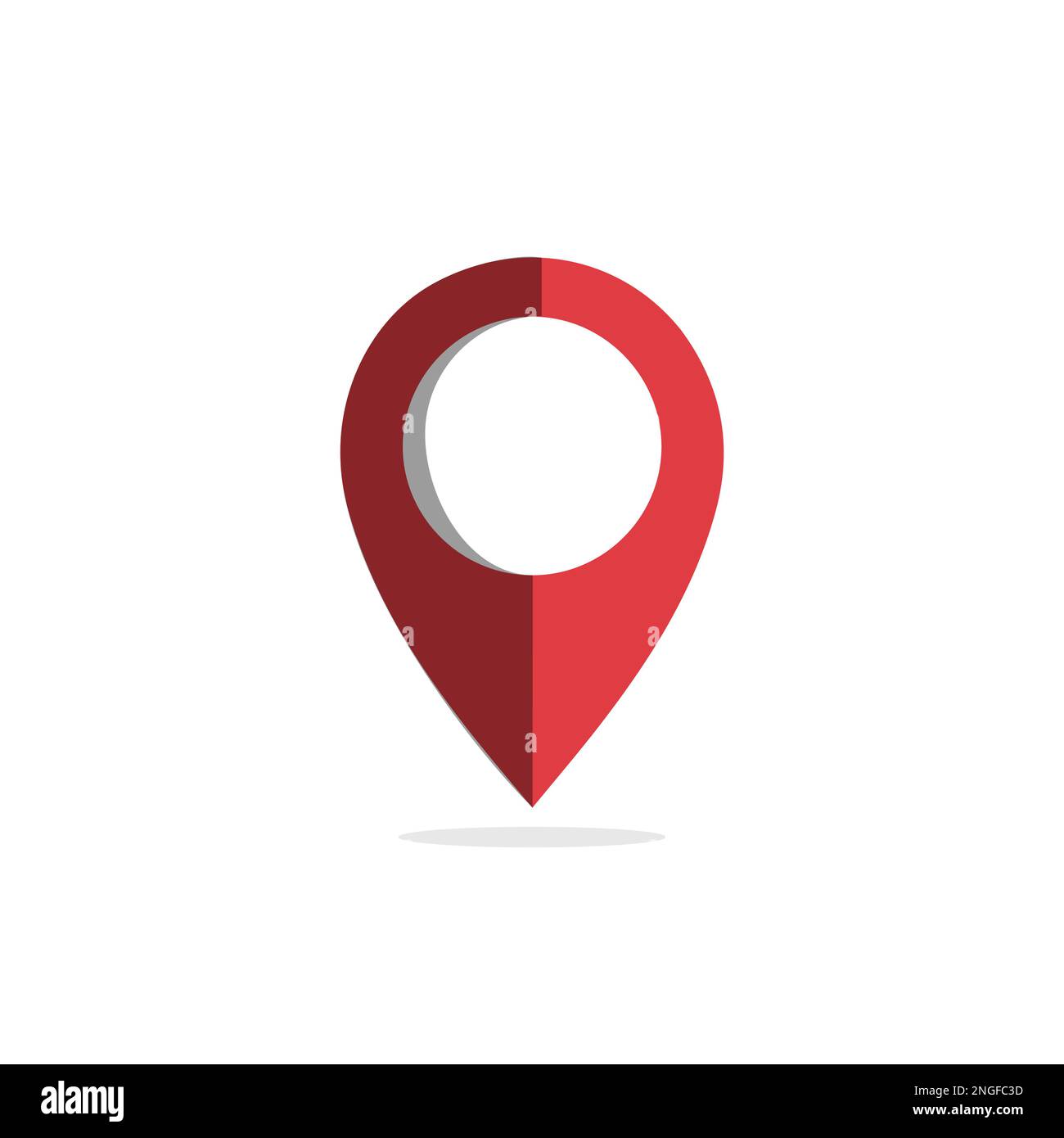 Map pin location icons. Modern map markers .Vector illustration on a white background. Flat ...