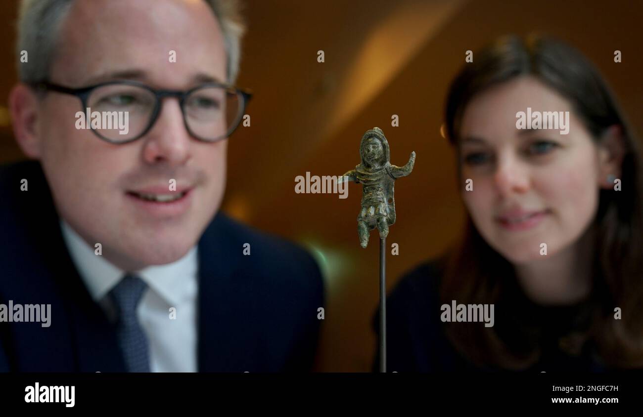 Heritage Minister Lord Parkinson with Curatorial and Learning Officer ...