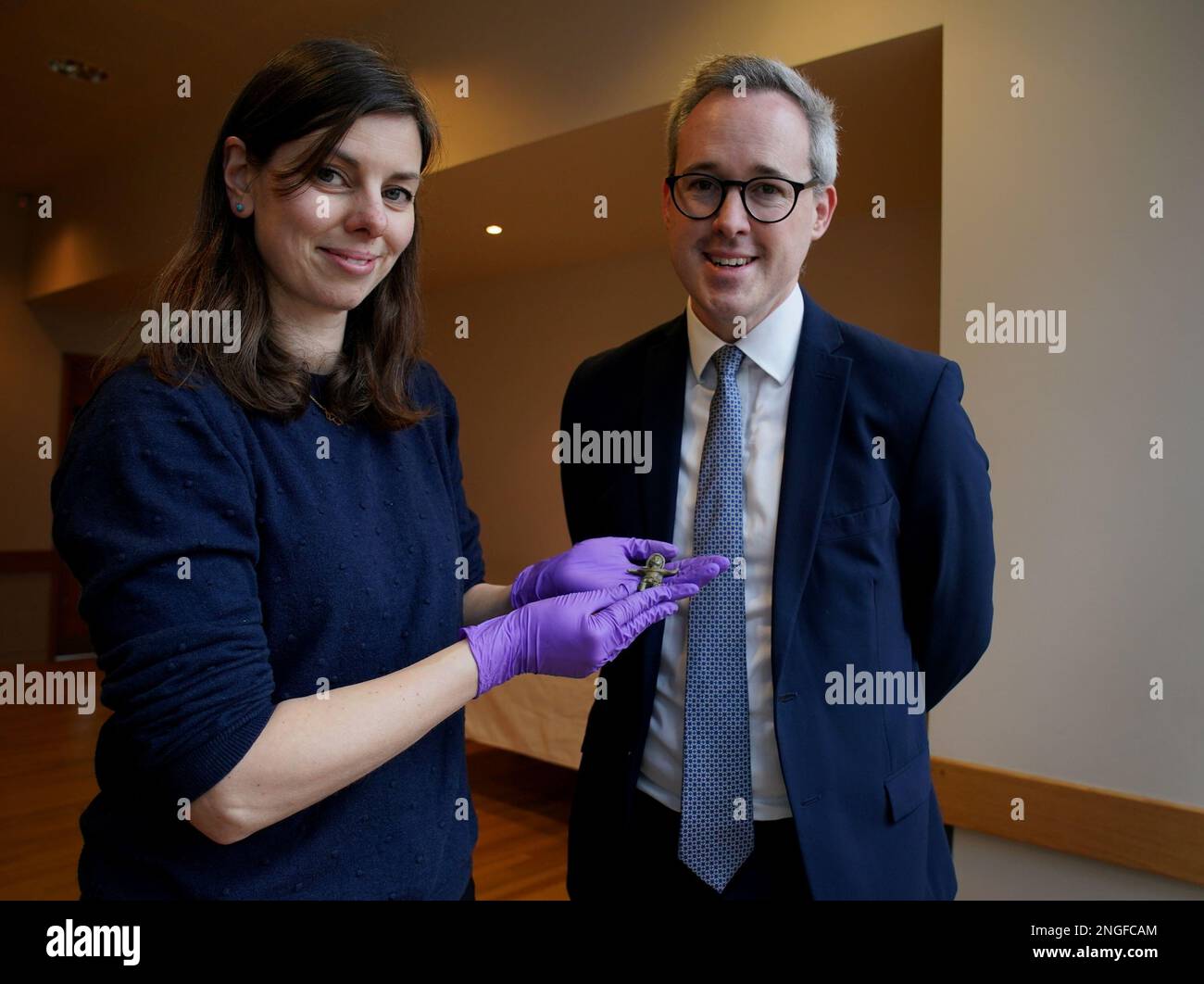 Heritage Minister Lord Parkinson with Curatorial and Learning Officer ...